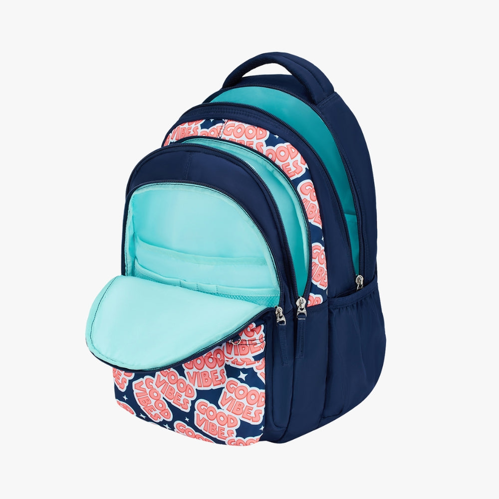 Buy Genie Vibes 27L Navy Blue Juniors Backpack Online