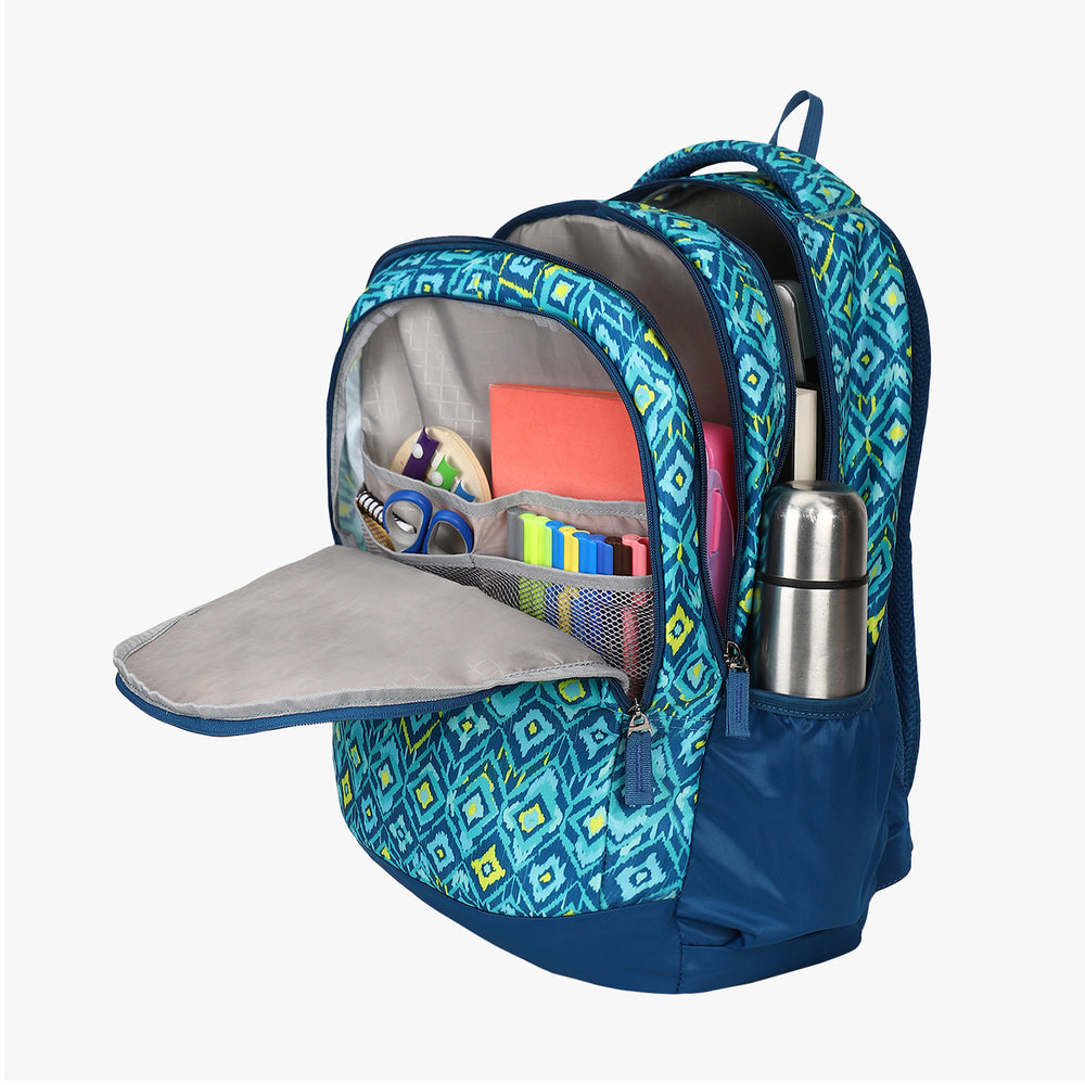 Buy Genie Ikattish 36L Teal School Backpack Online