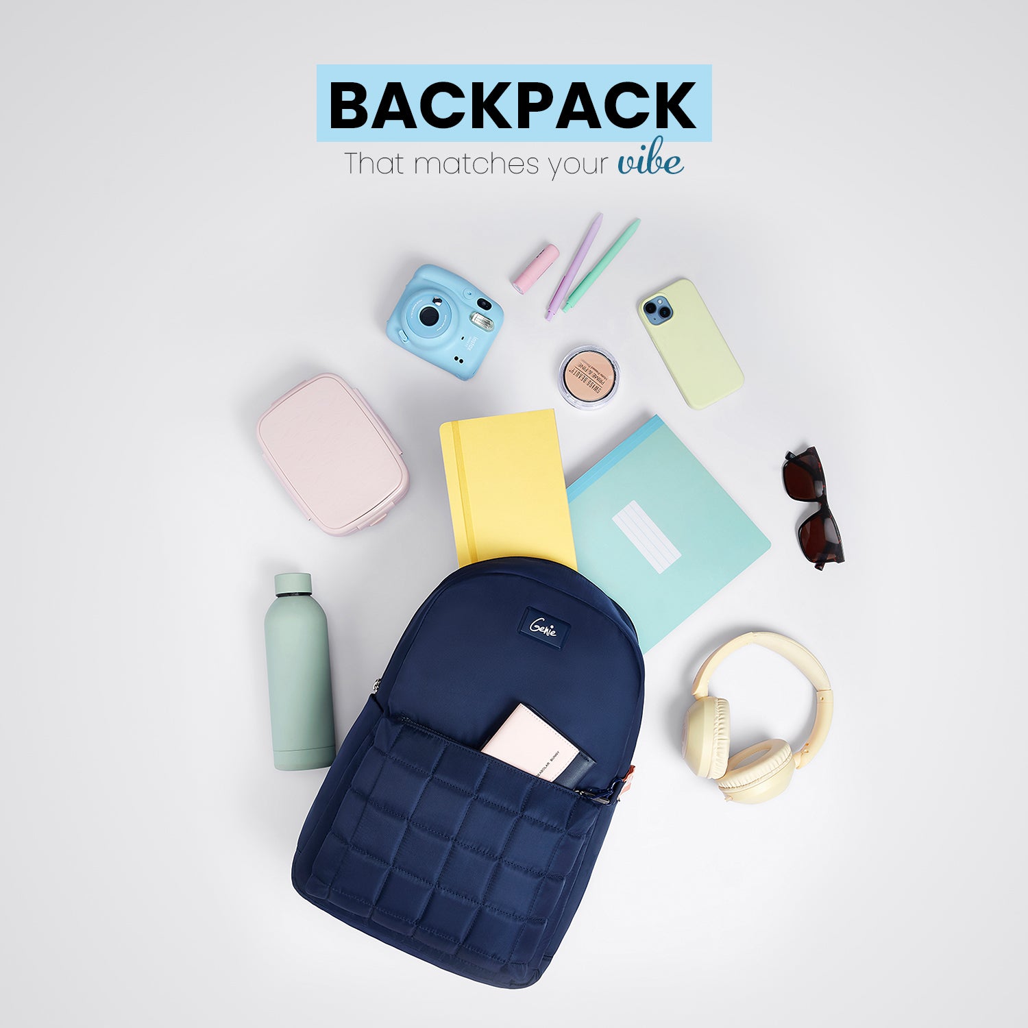 Buy Genie Nightsky 22 L Navy Blue College Backpack With Laptop Sleeve ...