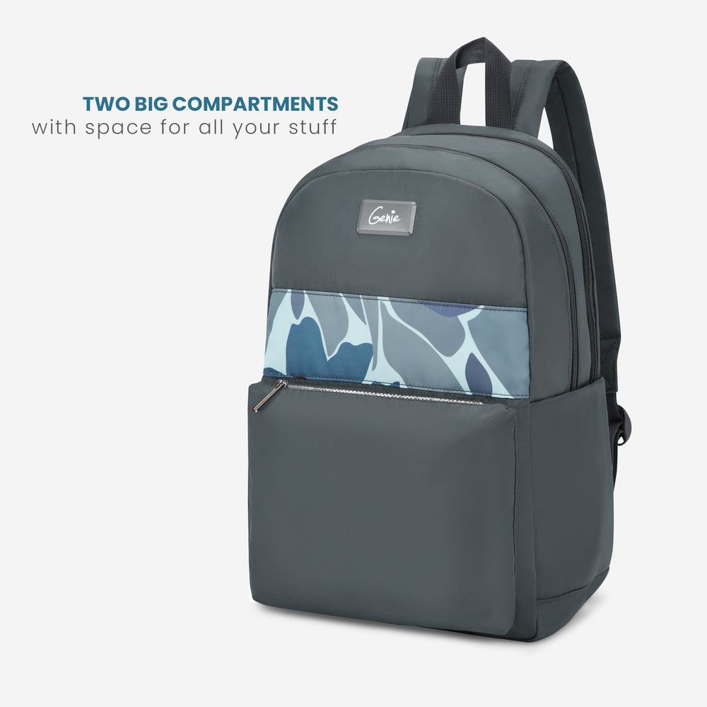 Buy Genie Tiffany 22L Charcoal Black Laptop Backpack Online