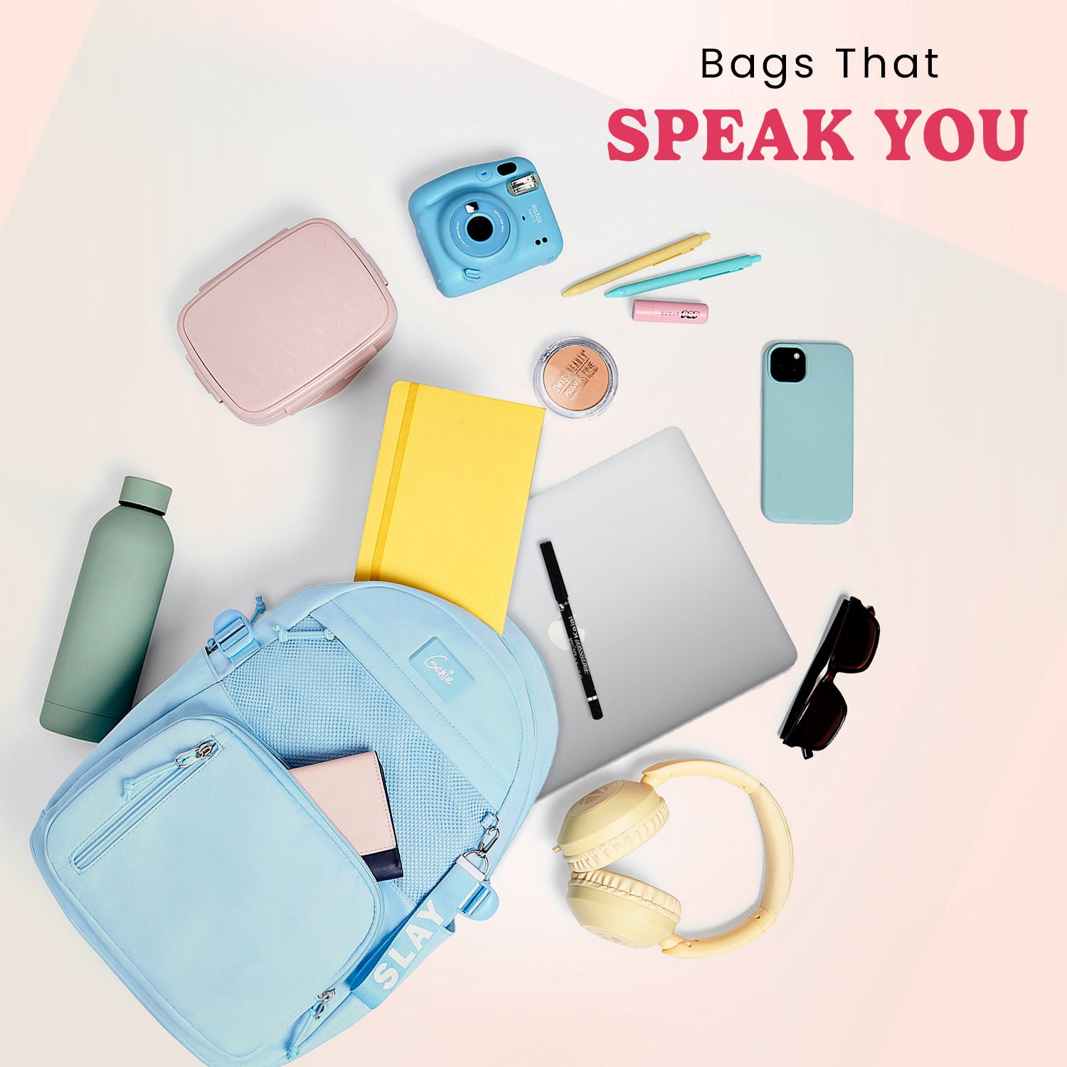 Buy Genie Berry 16L Sky Blue Laptop Backpack Online