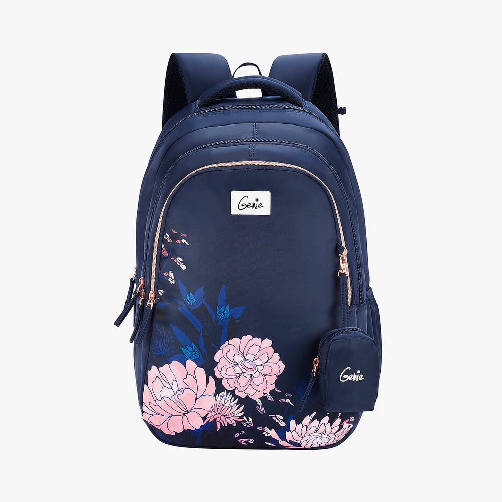 Buy Genie Lovelace 36L Navy Blue School Backpack Online