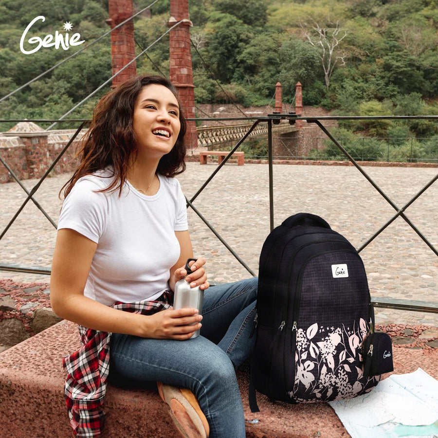 Buy Genie Elena 36L Black School Backpack Online