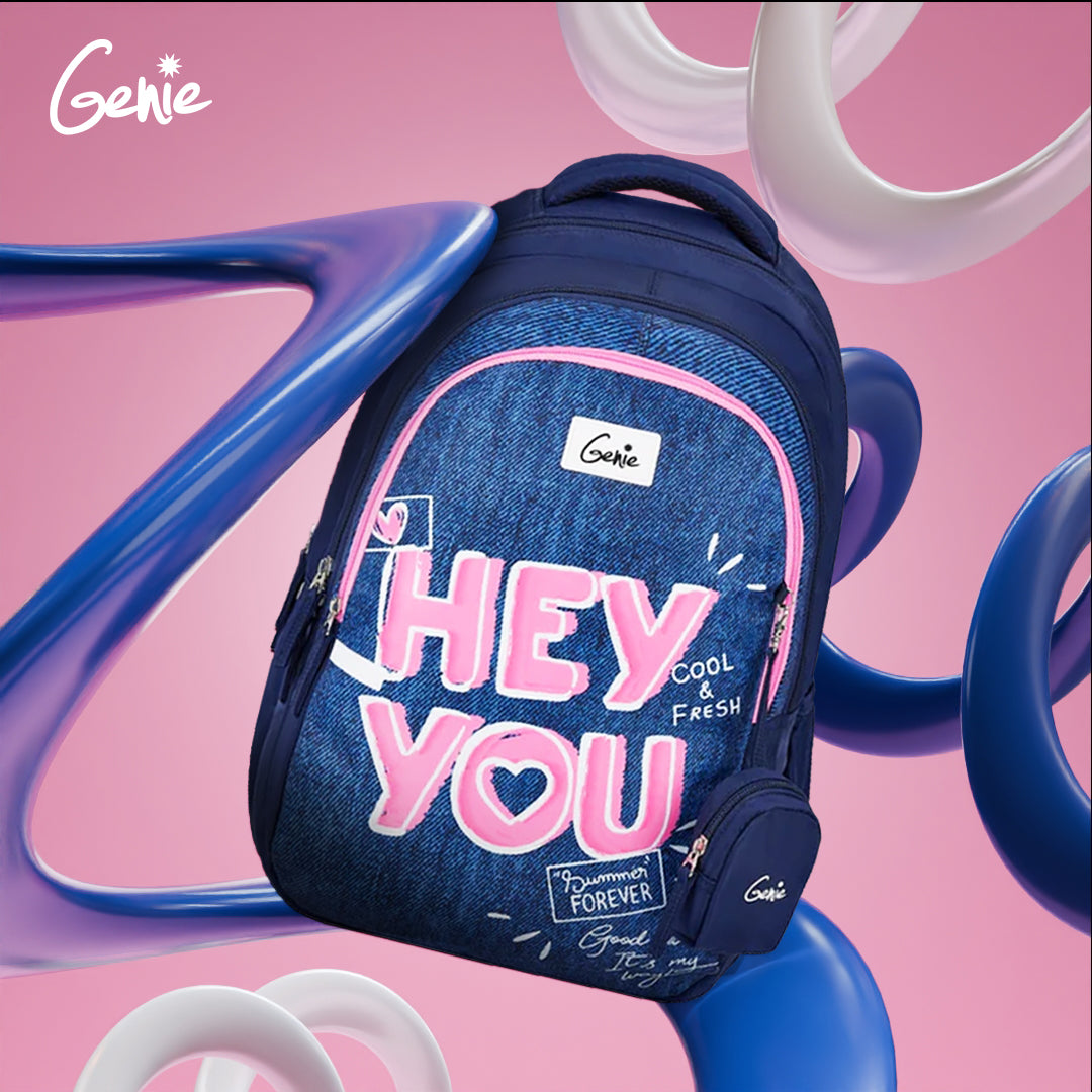 Buy Genie You 36L Navy Blue School Backpack online