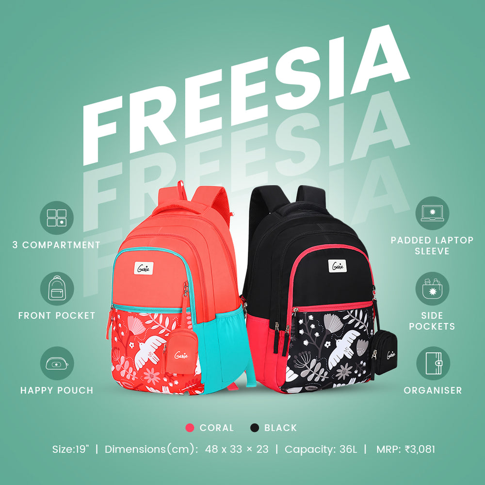 Buy Genie Freesia Grace 36L Coral Laptop Backpack Online