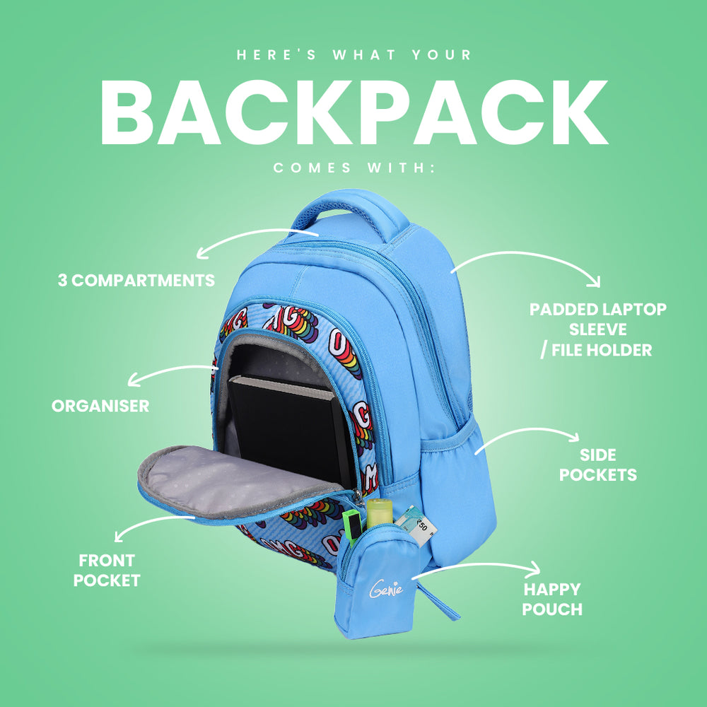 Buy Genie OMG 20L Blue Kids Backpack Online
